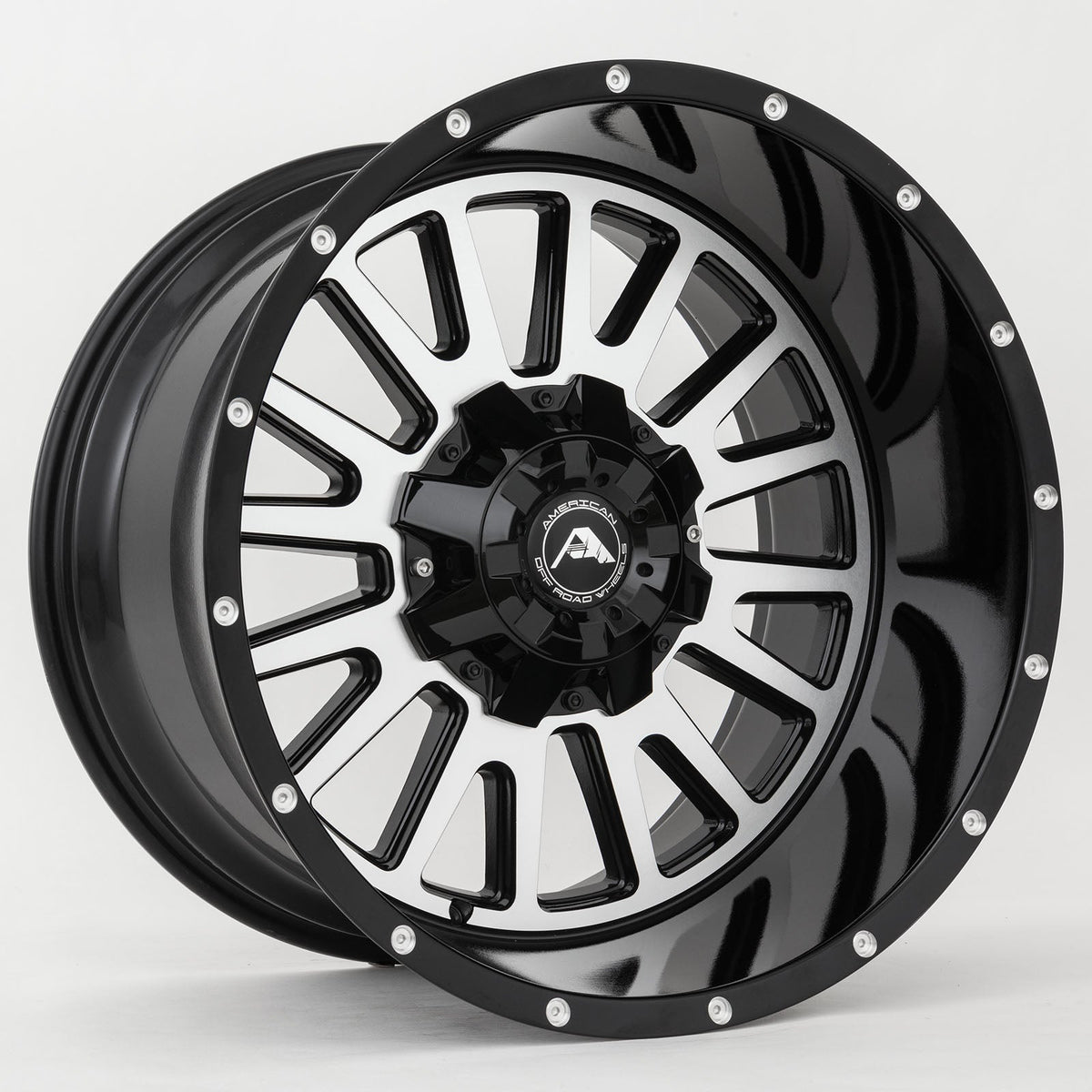 A105 Black Machined – American Off-Road Wheels